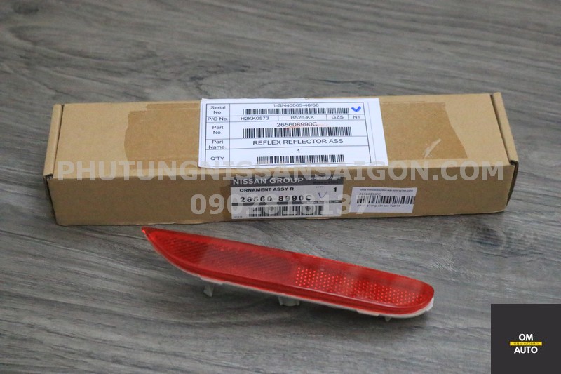 265608990C Đèn phản quang cản sau phải NISSAN X-TRAIL ALMERA - Phụ Tùng ...